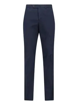 PT TORINO Lyocell-cotton Stretch Trousers - Blue