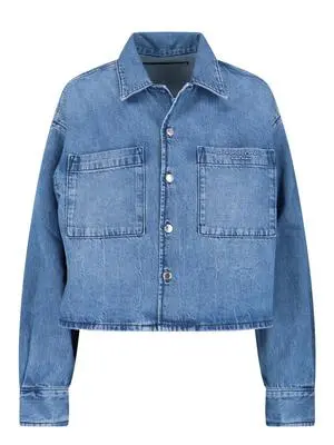 Alexander Wang Denim Shirt With Classic Collar - Blue