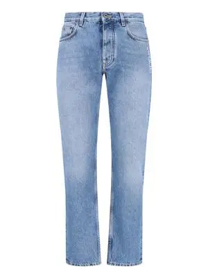 Off-White 100% Cotton Denim Jeans - Blue