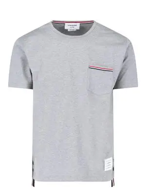 Thom Browne 100% Cotton Crewneck T-shirt - Grey