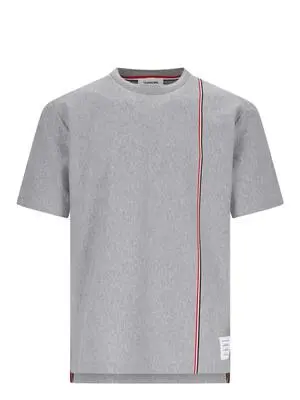 Thom Browne 100% Cotton Crewneck T-shirt For - Grey