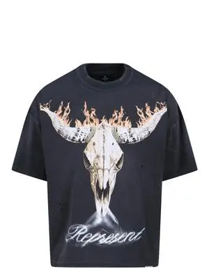 REPRESENT Hemp-cotton T-shirt - Black