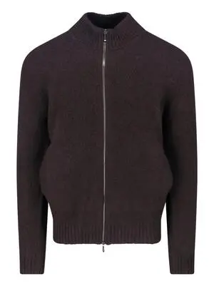 DRUMOHR 100% Lambswool Crewneck Sweater - Brown