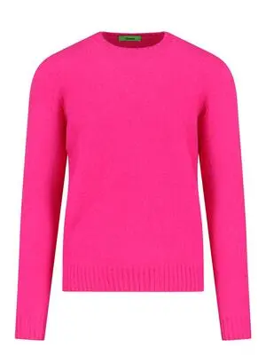 DRUMOHR DRUMOHR 100% Lambswool Crewneck Sweater Pink