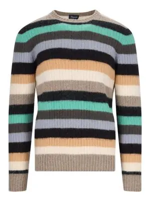 DRUMOHR Multicolor Striped Lambswool Sweater - Multicolour