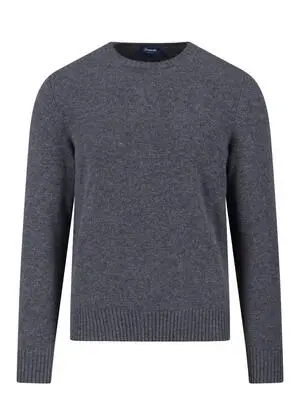 DRUMOHR 100% Cashmere Crewneck Sweater - Grey