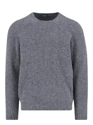 DRUMOHR 100% Cashmere High Neck Pullover - Grey