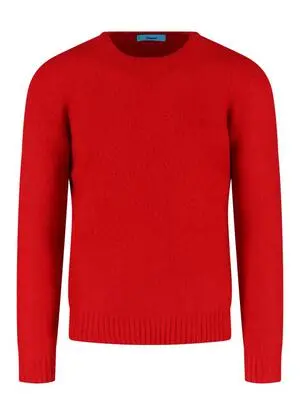 DRUMOHR 100% Lambswool Crewneck Sweater - Red