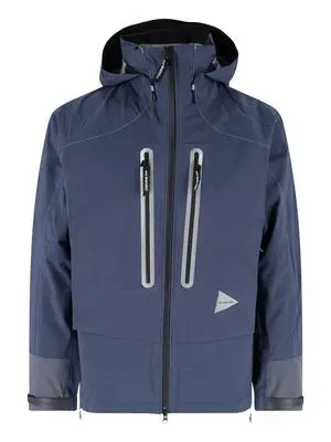 AND WANDER Nylon Zip-up Jacket - Blue