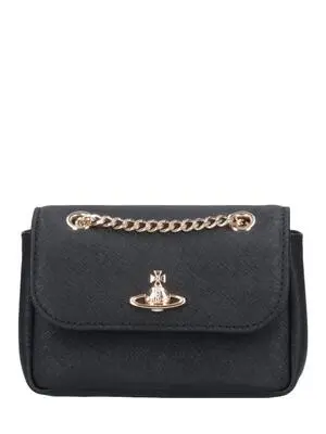 VIVIENNE WESTWOOD 100% Cow Leather Crossbody Bag - Black