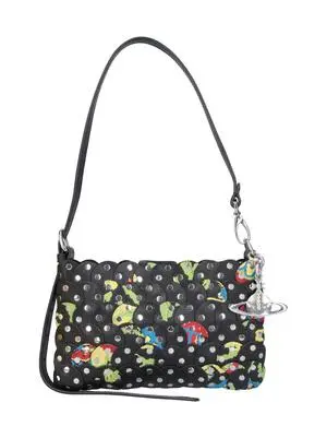 VIVIENNE WESTWOOD Studded Shoulder Bag With Orb Charm - Black