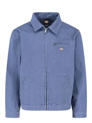Dickies Zip Front Work Jacket With Pointed Collar - Blue