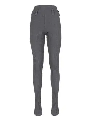 Prada Ribbed Cotton-polyamide Trousers - Grey