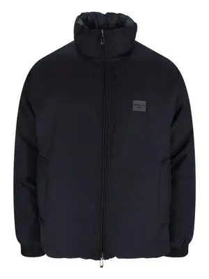 Emporio Armani Wool-blend Zip-up Jacket - Black