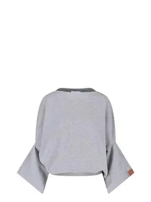 Stella McCartney Oversized Sweatshirt With Wide Sleeves - Grey