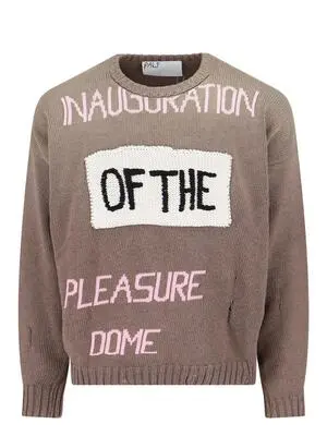 PALY Inauguration Of The Pleasure Dome" Distressed Knit Sweater - Brown