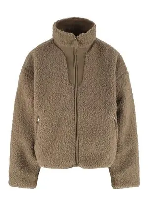 ENTIRE STUDIOS Zip-up Bomber Jacket In Wool Blend - Brown
