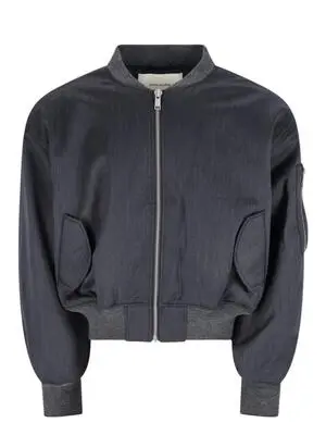 ENTIRE STUDIOS Wool-blend Bomber Jacket - Grey