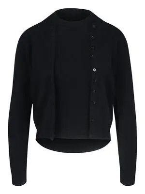 CANESSA 100% Cashmere Crewneck Sweater - Black