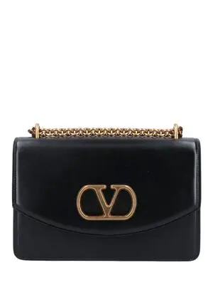 Valentino Garavani Mini Leather Bag With Chain Strap - Black
