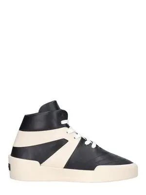 Fear Of God High Top Calf Leather Lace Up Sneakers - Black