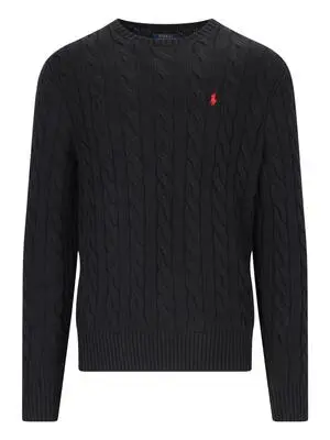Polo Ralph Lauren POLO RALPH LAUREN Cable-Knit Crewneck Sweater Black
