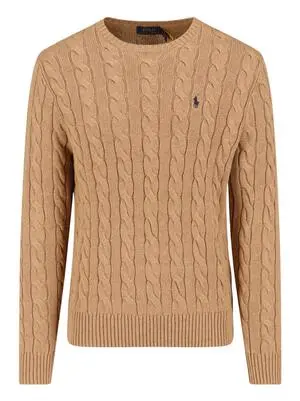 Polo Ralph Lauren Cable-knit Crewneck Sweater - Brown