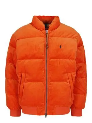 Polo Ralph Lauren POLO RALPH LAUREN Corduroy Zip-Up Jacket With Classic Collar Orange