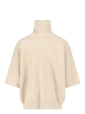 Fear Of God Virgin Wool High Neck Pullover - Beige