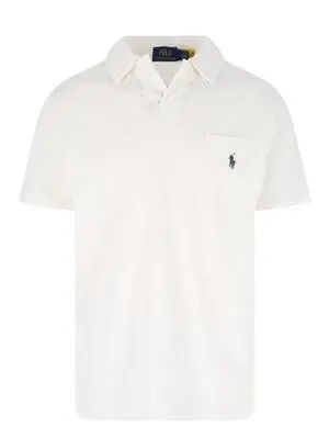 Polo Ralph Lauren Cotton-linen Polo Shirt - White