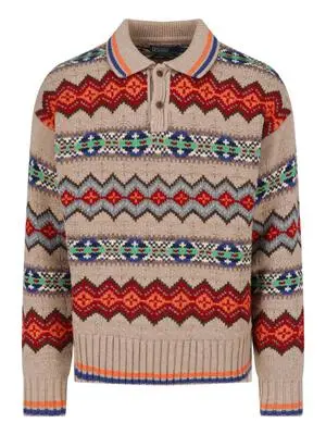 Polo Ralph Lauren Polo Ralph Lauren 100% Wool Crew Neck Sweater Multicolor