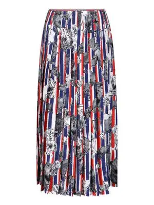 THOM BROWNE Thom Browne Silk Patterned Mini Skirt