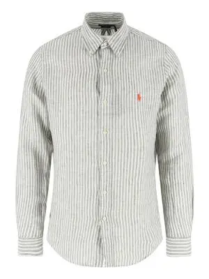 Polo Ralph Lauren 100% Linen Polo Shirt - Green