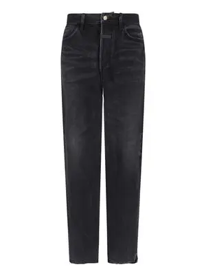Fear Of God Relaxed Fit 100% Cotton Denim Jeans - Black