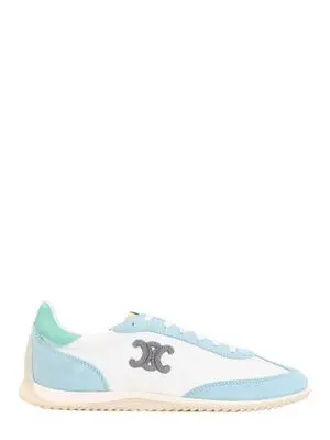 Celine Low Top Racer Sneakers With Triomphe Detail - White
