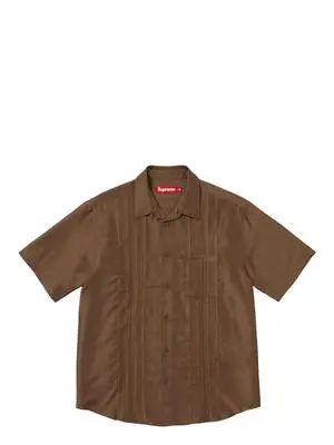Supreme Pintuck Short-sleeve Shirt - Brown