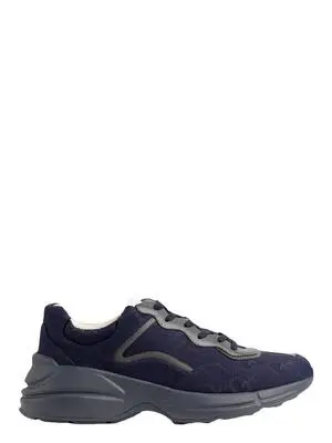 Gucci Macro Gg Canvas Sneakers - Blue