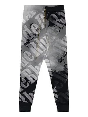Rhude All-over Logo Sweatpants - Black