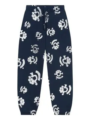 DENIM TEARS Bstroy Silver Print Sweatpants - Blue
