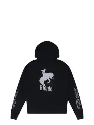 Rhude Tribal Box Hoodie - Black