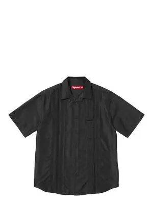 Supreme Pintuck Short-sleeve Shirt - Black