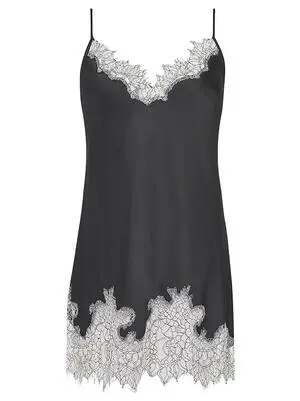 AVENUE 8 Lace Detailed Mini Cami Dress - Black