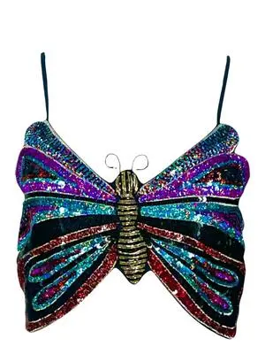LAURA CITRON Monarch Butterfly Top - Black