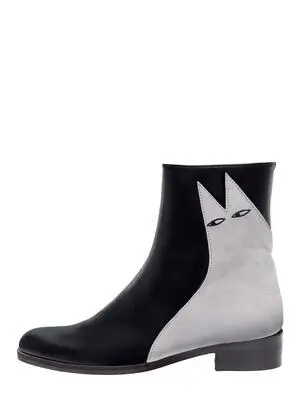 JOCIE JURITZ COLLECTION Etta Low Cat Boots - Black/grey