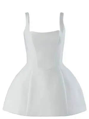 VESTIAIRE D'UN OISEAU LIBRE Structured Cashmere Dress - White