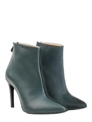 ROSAMUND MUIR LONDON Paulina Duo Texture Dark Boots - Green