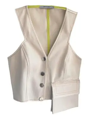 MIRIMALIST Papyrus Canvas Vest - Gray