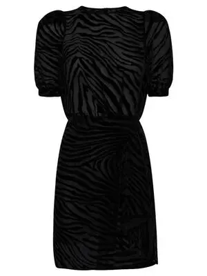 SVETA MILANO Joan Short Devoré-velvet Dress - Black