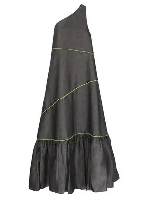 MIRIMALIST Janset Linen Maxi Dress - Grey