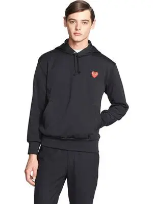 Comme Des Garçons Comme Des Garçons Play Emblem Hoodie - Black
